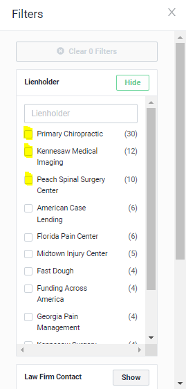Law Firm Filters and Sorting – Mighty